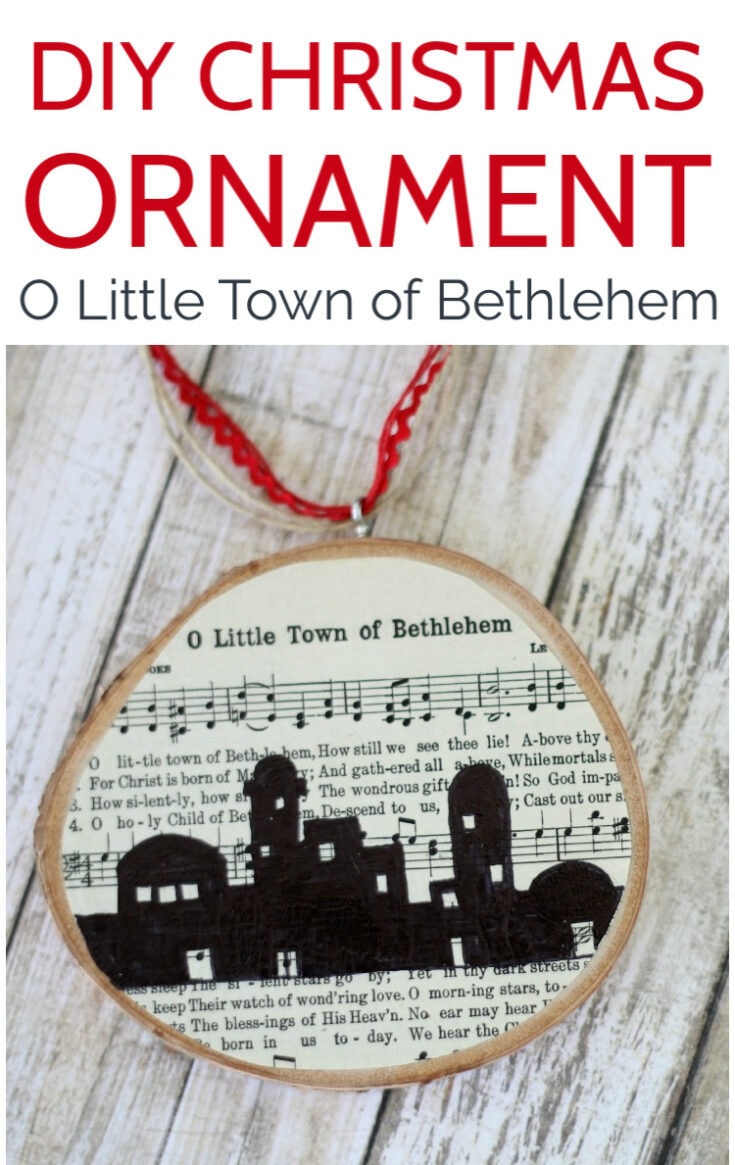 O Little Town of Bethlehem DIY Christmas Ornament
