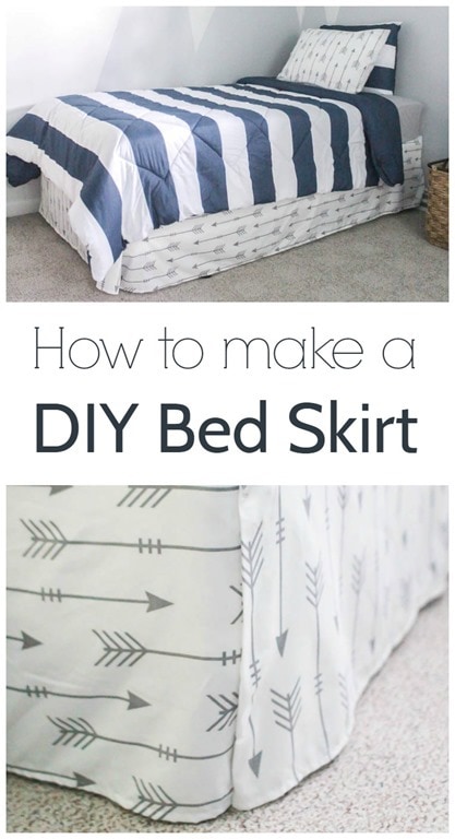 How To Make A Bed Skirt From A Flat Sheet - Lovely Etc.
