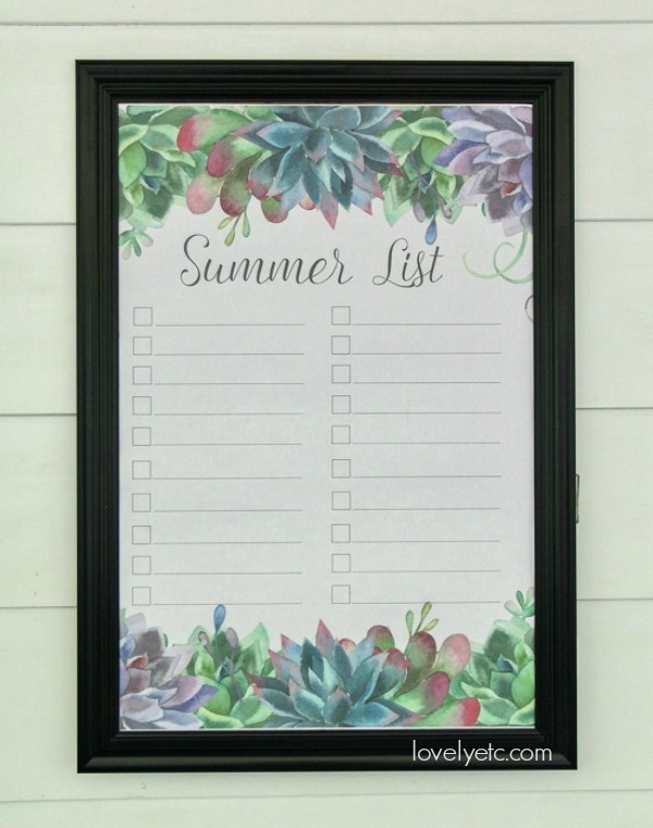 2018 Summer Bucket List Free Printables - Lovely Etc.