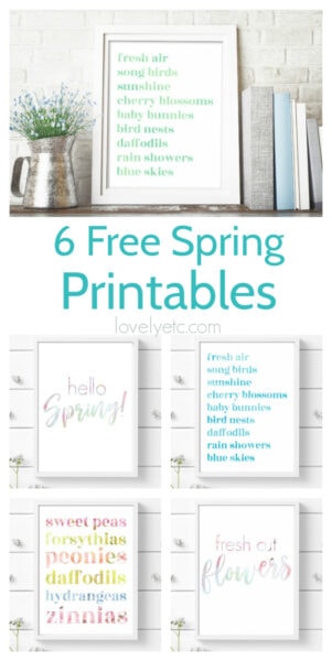 6 Fresh and Colorful Free Spring Printables