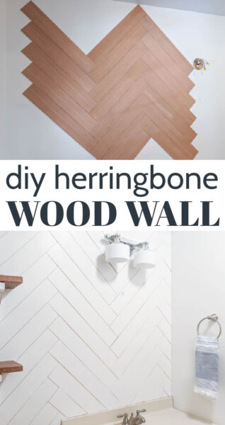 How to DIY a Herringbone Wood Wall on a Budget - Lovely Etc.