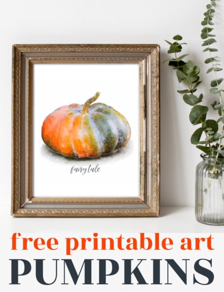 Free Fall Printables: Pretty Watercolor Pumpkins