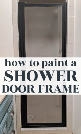 How to Paint a Shower Door Frame on the Cheap - Lovely Etc.
