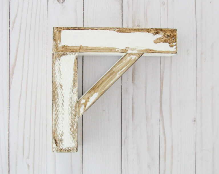 How to Make Cheap and Easy DIY Shelf Brackets - Lovely Etc.