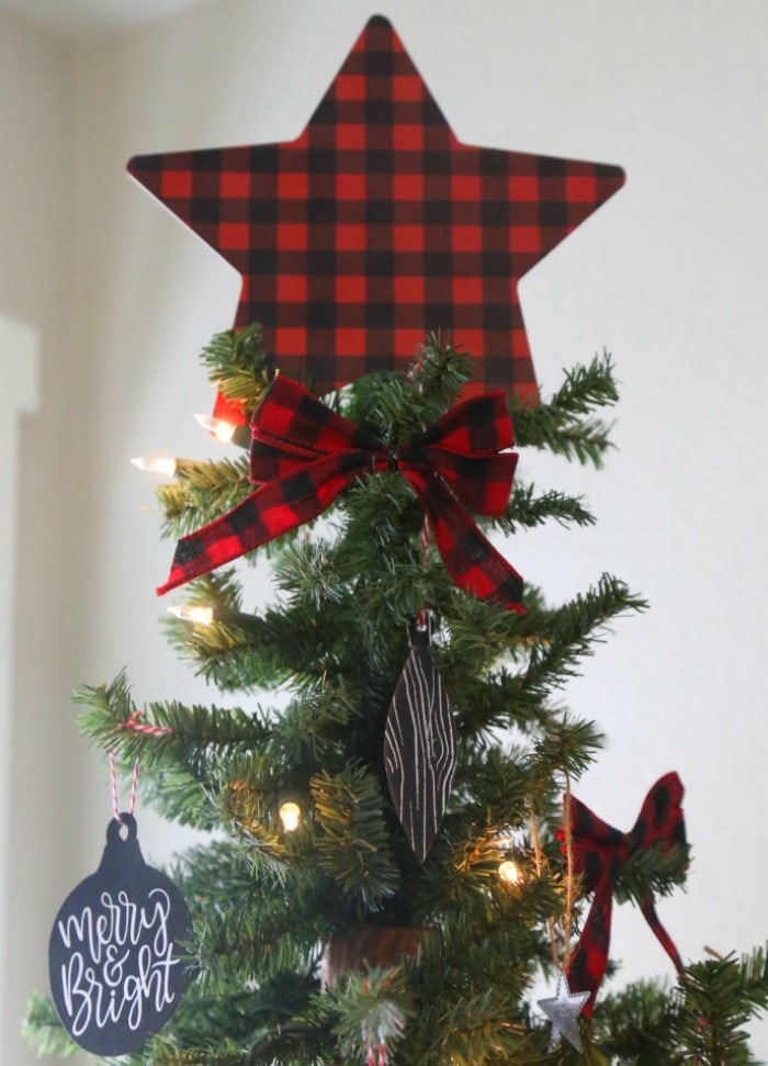 Home & Living Ornaments Buffalo Plaid Star Topper etna.com.pe