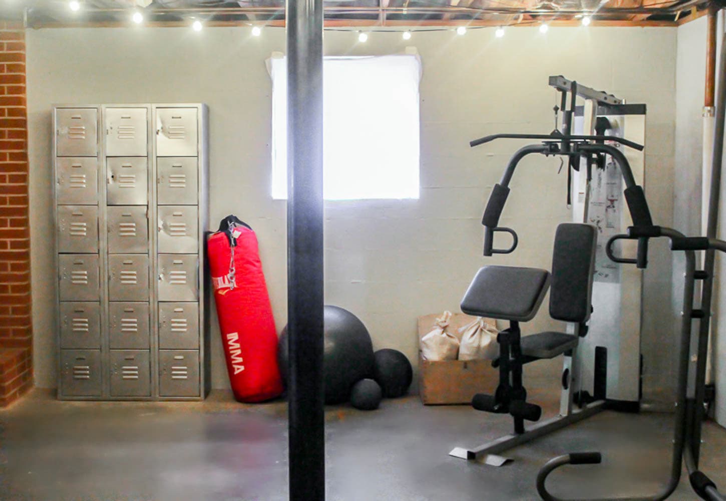 Creating a Home Gym in an Unfinished Basement on a $100 Budget