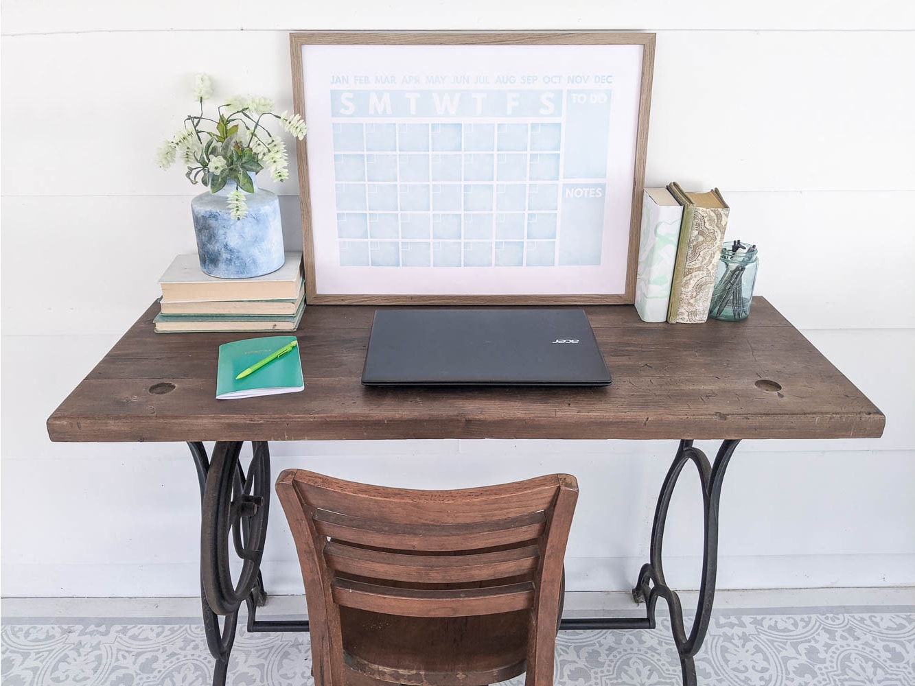 How to Repurpose a Vintage Sewing Machine Table as a Desk