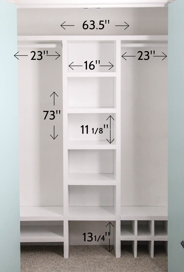 Standard Closet Shelves Depth Dandk Organizer