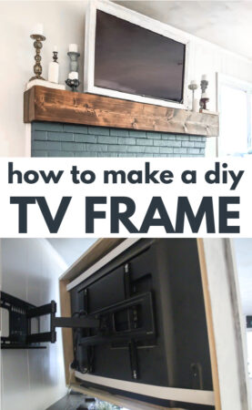 How to build a cheap and easy TV frame that swivels - Lovely Etc.