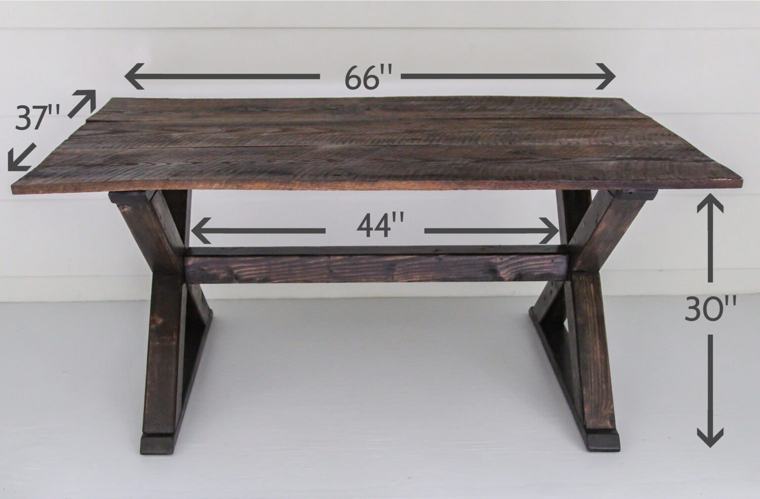 How to Build a Beautiful DIY Farmhouse Table with X Legs - Lovely Etc.