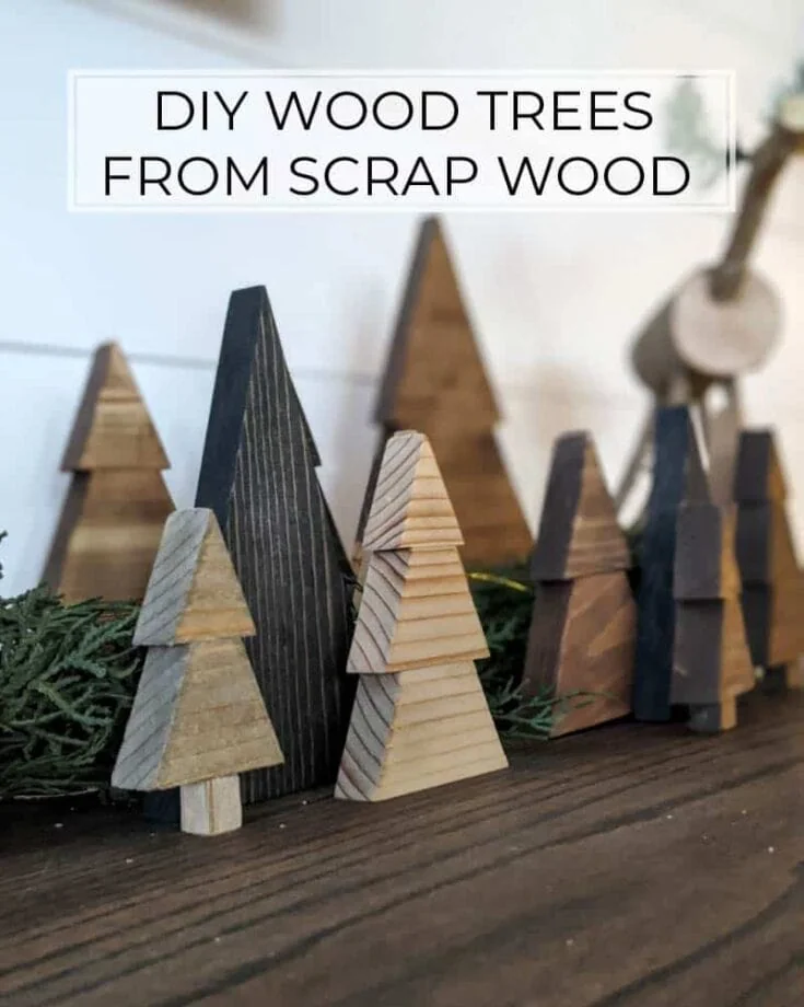 31 Charming DIY Wooden Christmas Trees To Help Deck the Halls