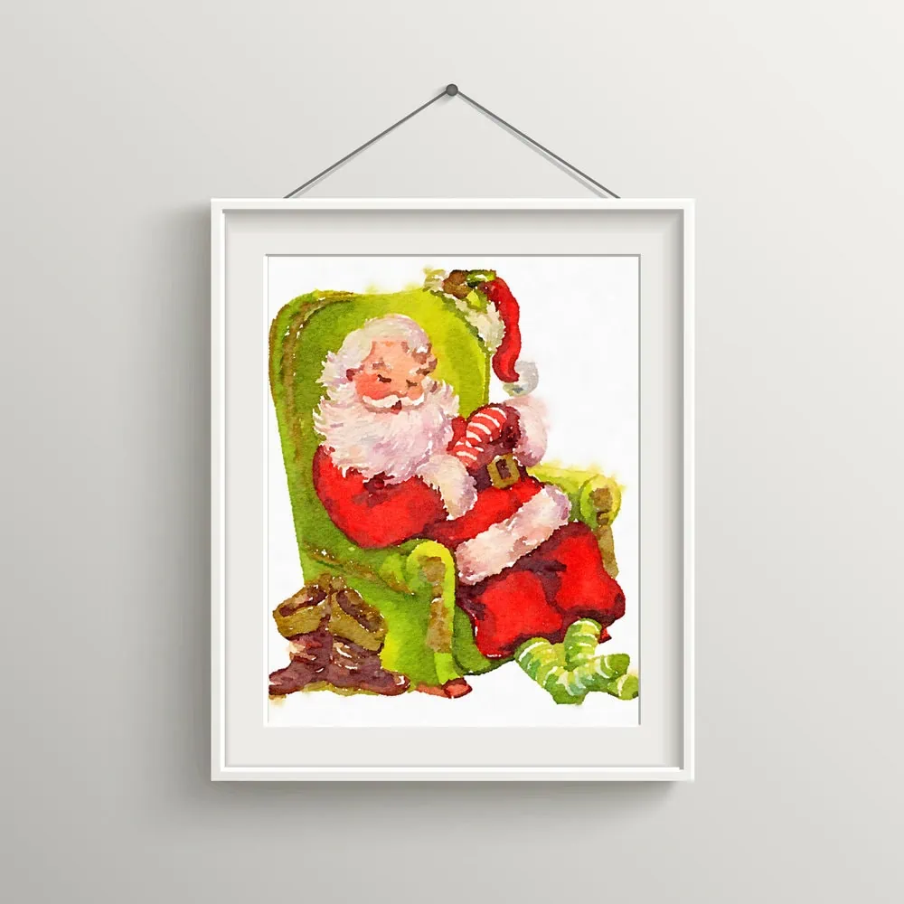 Free Christmas Printables: Vintage Santa Illustrations
