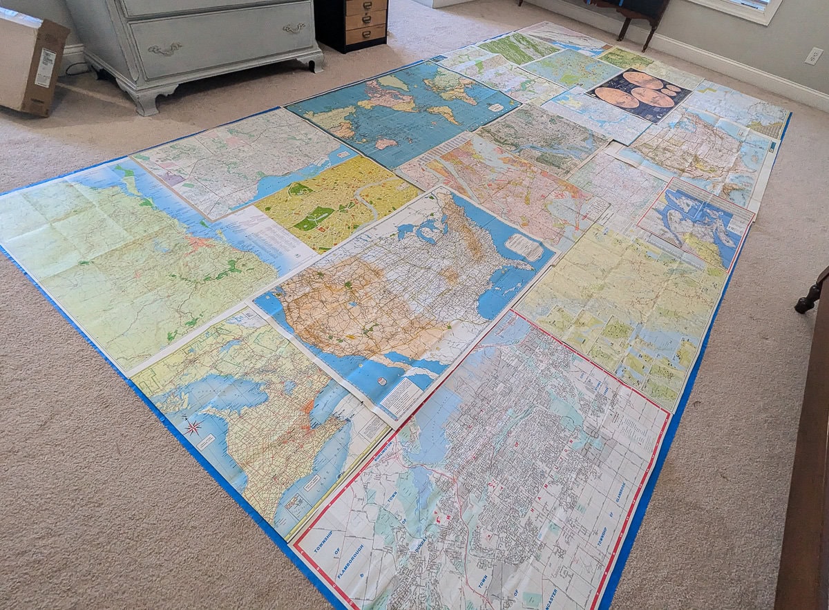 How to Create Beautiful Map Wallpaper Using Vintage Maps