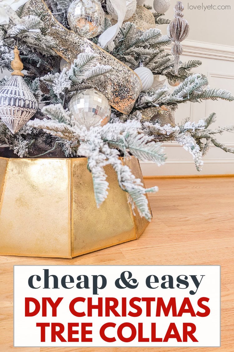 How to Make a Beautiful DIY Christmas Tree Collar for Cheap