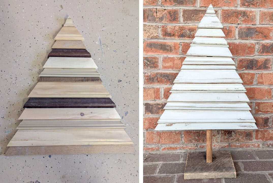 How to Make Cheap and Easy Outdoor Wooden Christmas Trees