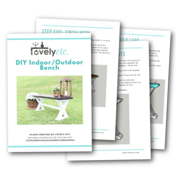 Indoor/Outdoor Bench Printable Build Plans - Lovely Etc.