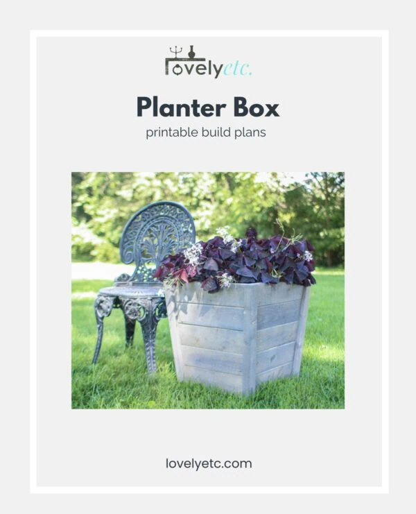 Large Planter Box Printable Build Plans - Lovely Etc.