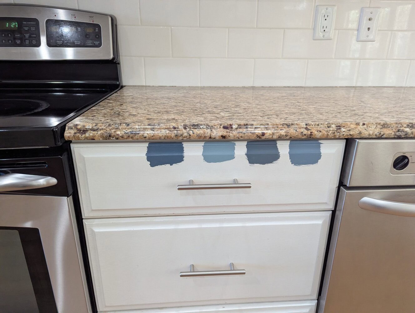 How a Bold Paint Color Totally Transformed our Boring Kitchen